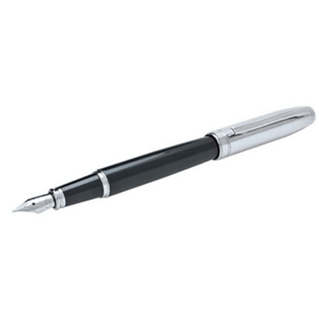 Stylographe noir / chrome - | ANATUM Entreprises